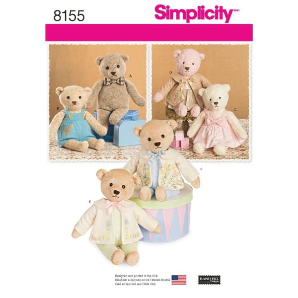 ・This fun bear pattern includes adorable little bear outfits including dress, jacket, romper, and bow tie・Size: One Size...