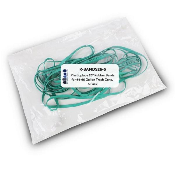 ・Perfect Fit for 64-65 Gallon Cans: These 26-inch green rubber bands are designed for 64-65 gallon trash cans, providing...