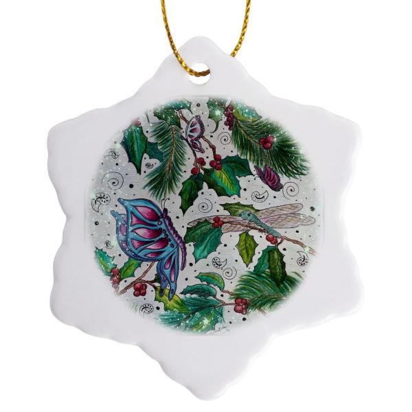 ・High gloss finish・Image printed on both sides・Gold string included for easy hanging