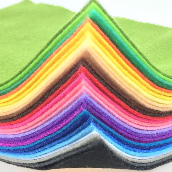・Material: 30% Wool Blend+70% Rayon, High Quality Acrylic Craft Felt・Size:6x6 inches /15cmx15cm, Thick: approx 1.4 mm / ...