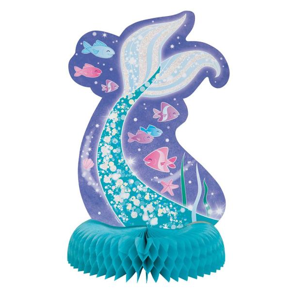 ・EYE-CATCHING DESIGN: This Vibrant Multicolor Paper Mermaid Honeycomb Centerpiece features a stunning, unique mermaid ta...