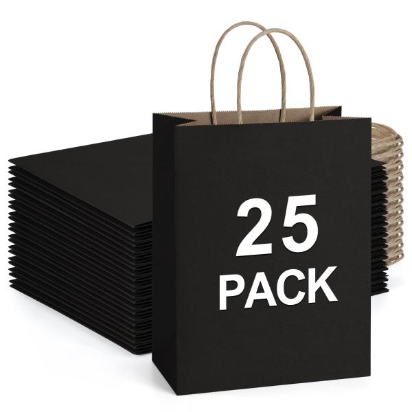 ・Eco-friendly Paper Bags: These black gift bags are made of Recycled Paper. FSC COMPLIANT. BagDream kraft paper bags are...