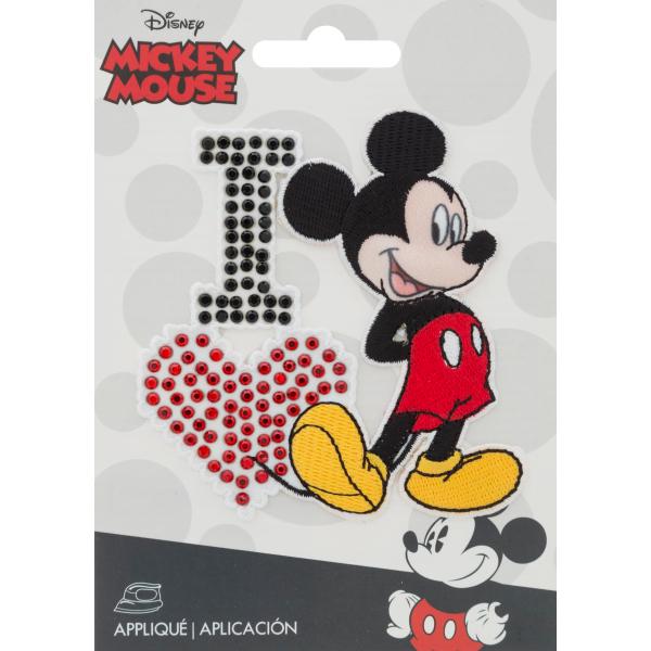 ・Wrights-Disney Mickey mouse Iron-on Applique: I Love Mickey・Made out of good Quality materials・Made in Taiwan・Model Num...