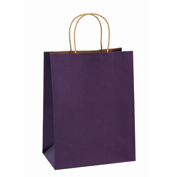 ・Perfect Gift Bags Size: 8x4.25x10.5". 110g basis weight kraft paper with a serrated top edge. These purple gift bags ar...