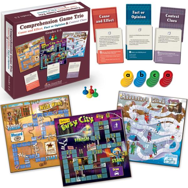 ・THREE GAMES IN 1: Includes three engaging games designed to enhance reading comprehension for grades 4-5.・SKILLS BASED:...