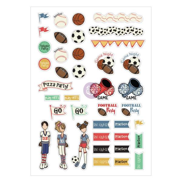 <h4>商品の特徴</h4><ul><li><b>スポーツテーマ</b>: Julie Nutting プランナーシリーズのスポーツ柄ステッカーで、アクティブなライフス...