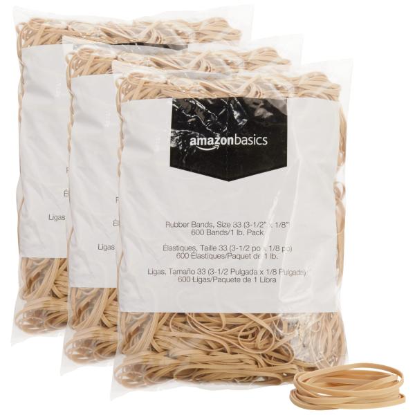 ・Rubber bands (3-pack), each 1-pound pack consists of about 600 rubber bands (approximately 1,800 rubber bands total)・Si...