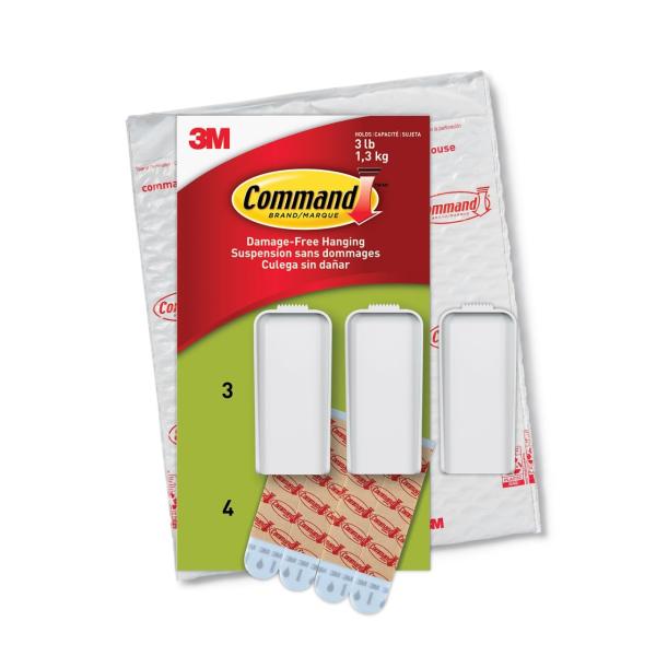 ・INCLUDES- 3 white hangers, 4 large strips; 1 strip holds 3 lbs・DAMAGE FREE HANGING- Quickly and easily hang your favori...