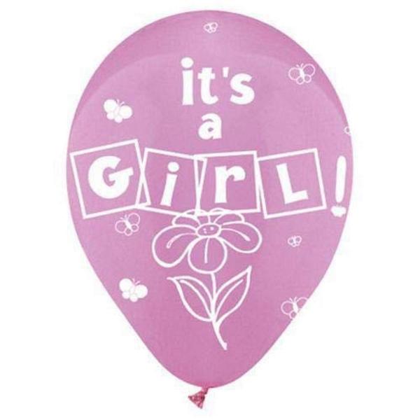 ・Celebrate your baby girl or baby shower themed party with these 12" round girl Pink (6 Pk) printed latex balloons・The P...