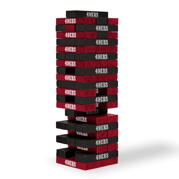 ・A CLASSIC JENGA GAME, IN YOUR FAVORITE NFL TEAMS - A wooden block game that challenges players to push and pull stackin...