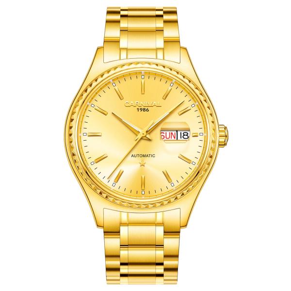 ・Case size diameter: 40 millimeters, thickness: 12 millimeters and exhibition caseback・Round watch featuring corrugated ...