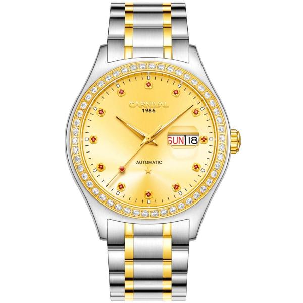 ・Case size diameter: 40 millimeters, thickness: 12 millimeters and exhibition caseback・Exquisite rhinestones mosaic deco...