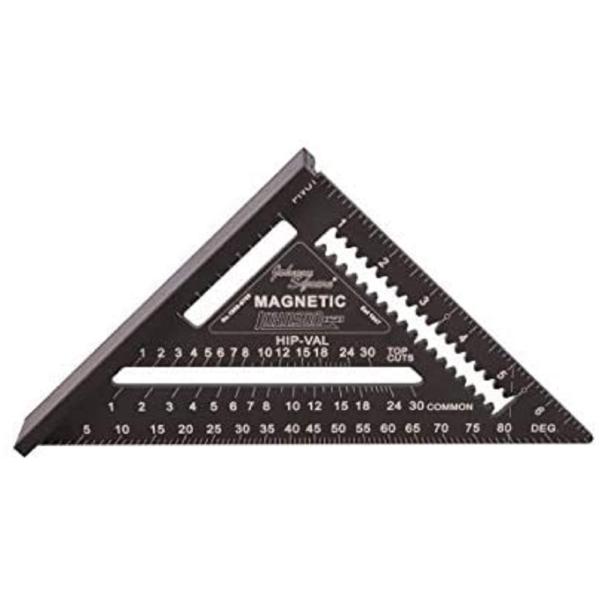 ・MAGNETIC SQUARE: This Johnson construction square is perfect for builders and welders. It has a solid aluminum body wit...