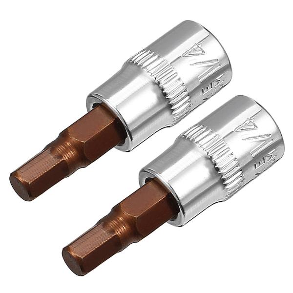 ・[Size] - 1/4-inch square drive socket, H5 (5mm) hex bit, 1.5-inch (38mm) total length.・[Durable] - Quenched and heat tr...