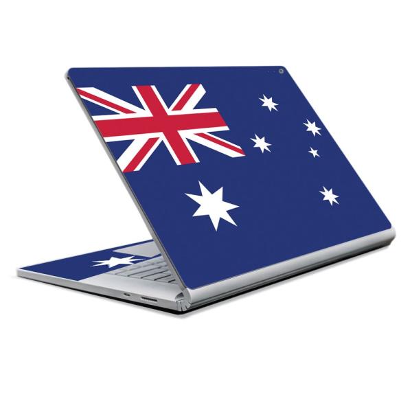 Microsoft Surface Book 2 15インチ(2018)をキズやホコリからしっかり守るビニールスキンシール（MightySkins製）の「Australian Flag」デザインです。超薄型・耐久性の高い防汚ラミネートビニー...