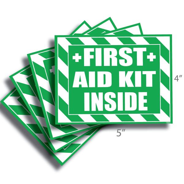 ・HIGH QUALITY, First Aid Kit Inside Sticker, Decal, Self Adhesive First Aid Kit Industrial Sign For Trucks or Equipment....
