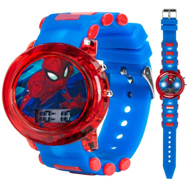 ・Flashing LED bullet band lights up with a cool Spider-Man design・Easy-to-read LCD digital display helps kids check the ...