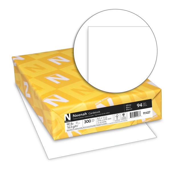 ・NEENAH INDEX WHITE CARDSTOCK: The smooth texture and crisp white color of our 90 lb cardstock produces high resolution ...