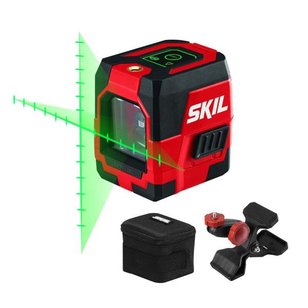 ・Projects up to 65 ft. - this Laser level tool projects bright green horizontal and vertical lines onto surfaces up to a...