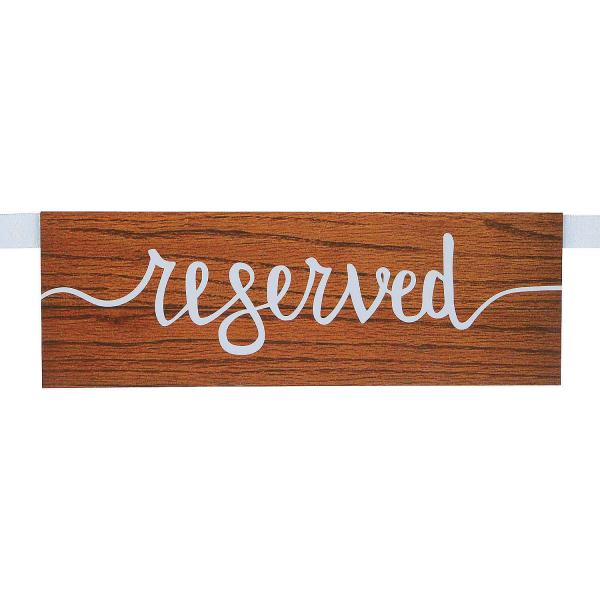 ・Rustic Reserved Seating Design: These charming reserved seating signs with a rustic vintage touch are perfect for weddi...
