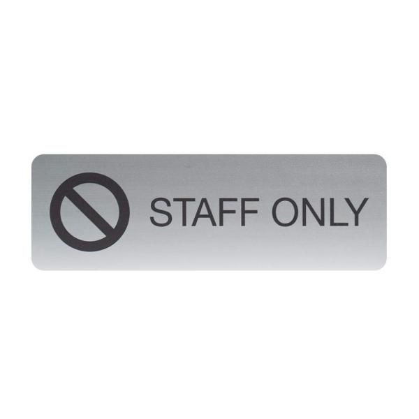 ・Includes: One 3 inch x 9 inch 'Staff Only' sign in silver・Durable Material: Produced with quality materials and care. M...