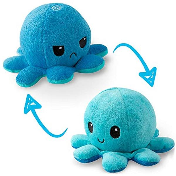 ・Compact Reversible Plushie: This 4-inch Octopus plush flips between two expressive sides for quick, playful mood change...