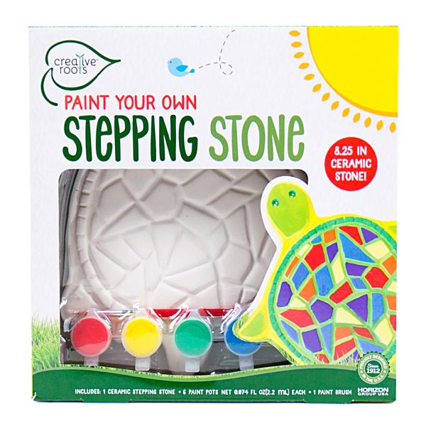 ・READY-TO-PAINT 8.25-INCH TURTLE STEPPING STONE: No plaster, no messy molding! Jump right into a world of creative fun a...