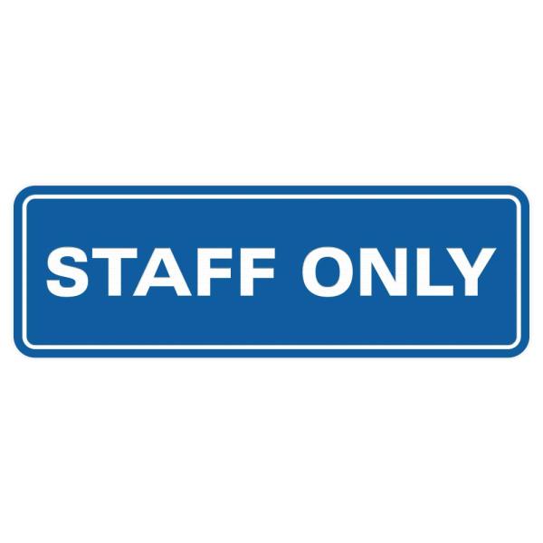 ・Durable Plastic Staff Only Sign - Constructed from premium plastic for long-lasting indoor use; ideal for office doors,...