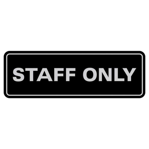 ・Durable Plastic Staff Only Sign - Constructed from premium plastic for long-lasting indoor use; ideal for office doors,...