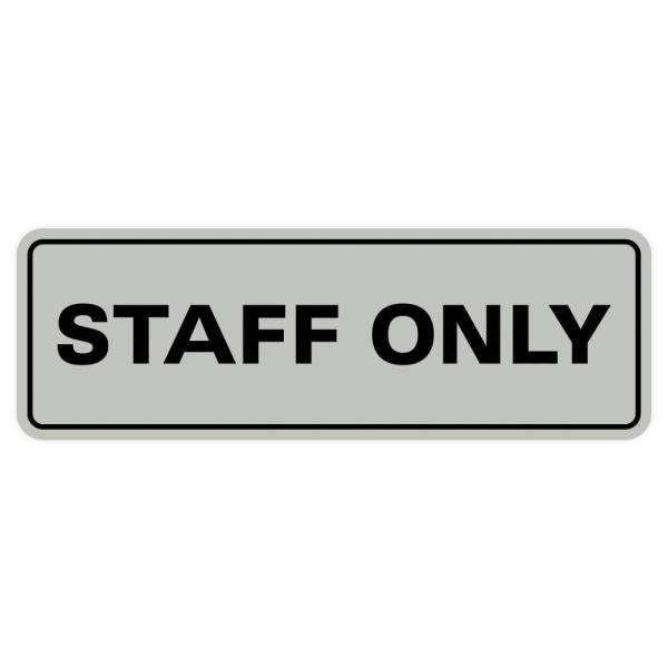 ・Durable Plastic Staff Only Sign - Constructed from premium plastic for long-lasting indoor use; ideal for office doors,...