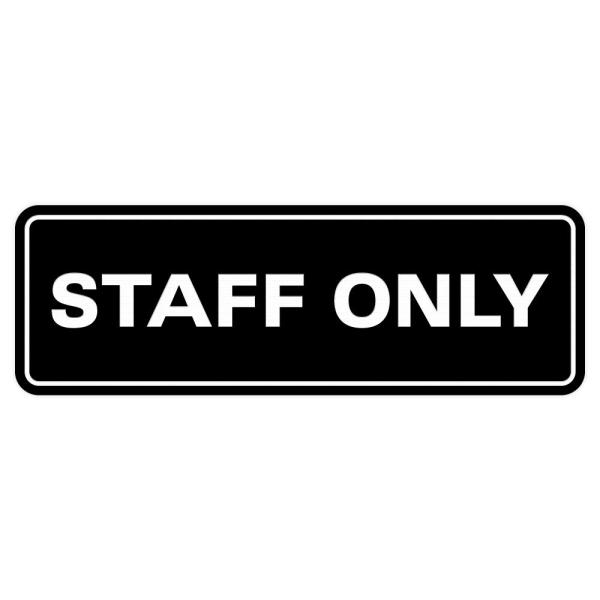・Durable Plastic Staff Only Sign - Constructed from premium plastic for long-lasting indoor use; ideal for office doors,...