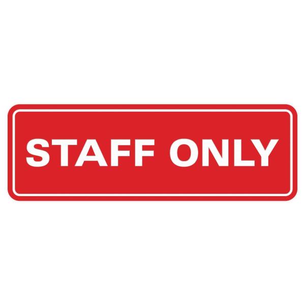 ・Durable Plastic Staff Only Sign - Constructed from premium plastic for long-lasting indoor use; ideal for office doors,...