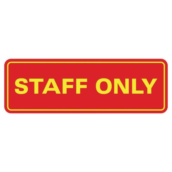 ・Durable Plastic Staff Only Sign - Constructed from premium plastic for long-lasting indoor use; ideal for office doors,...