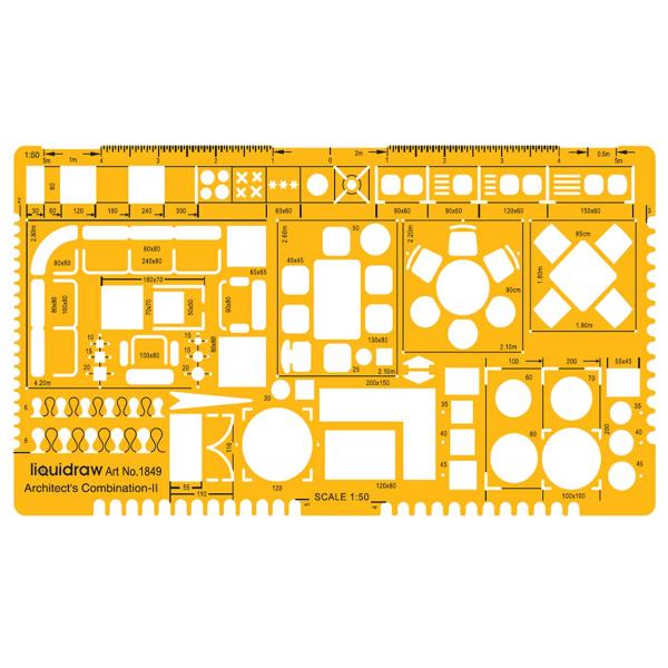 ・PROFESSIONAL 1:50 SCALE: Precisely calibrated for architectural drawings, this 1:50 scale ruler template ensures accura...