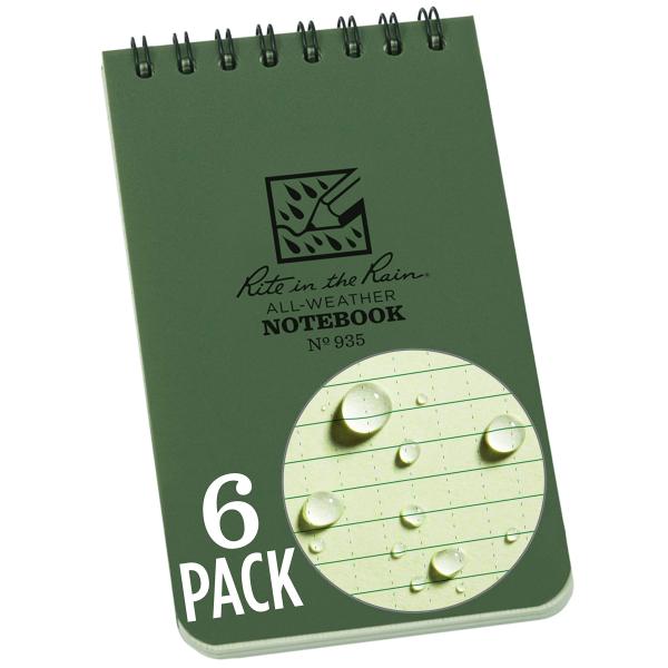 ・WEATHERPROOF PAPER: 100 pages / 50 sheets per pocket notepad. All-weather paper won't turn to mush when wet and will re...
