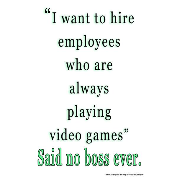 ・Colorful, impossible to ignore, this poster delivers an unusual and unforgettable "no video games" message・Poster don't...