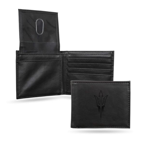 ・Durable billfold wallet measures 3.5 x 4.25-inches・Decorated with laser engraved team logo on front of wallet・Features ...