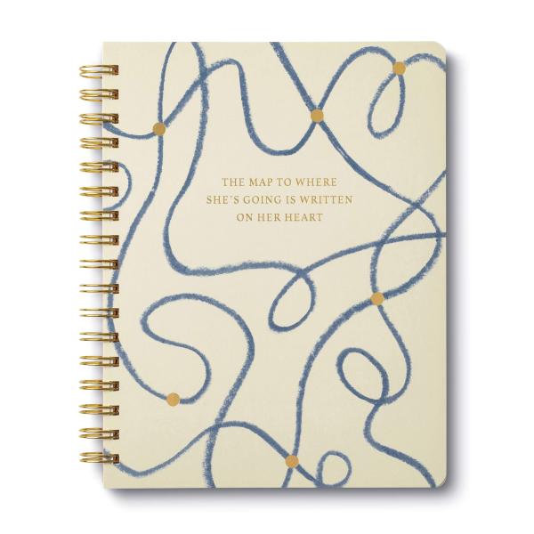 ・INSPIRING COVER: This spiral journal has an artistic cover featuring a foil-stamped statement that reads, "Your Life Is...