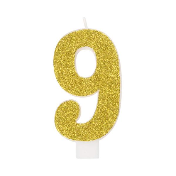 ・DAZZLING DESIGN: Make your birthday celebration stand out with our vibrant and eye-catching glitter number "9" candle, ...