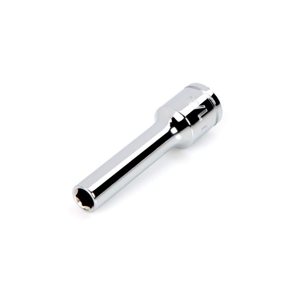 TEKTON製3/8インチ差込角の6角ディープソケットです（SAEインチ規格、1/4インチ）。6角開口部でファスナーへのぴったりしたフィットを実現。ボルト・ナットの角ではなく平面に力を加える設計でなめを防止。ディープ設計により、ねじ山が長い...