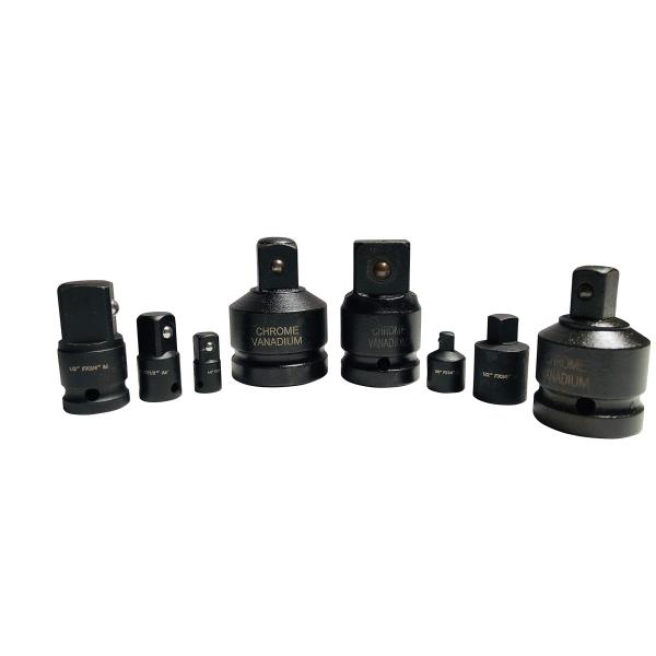 ・インパクト対応 ソケット変換アダプター 8点セット・内容：1/4オス×3/8メス、3/8オス×1/4メス、3/8オス×1/2メス、1/2オス×3/8メス、1/2オス×3/4メス、3/4メス×1/2オス、3/4オス×1メス、1オス×3/4メ...