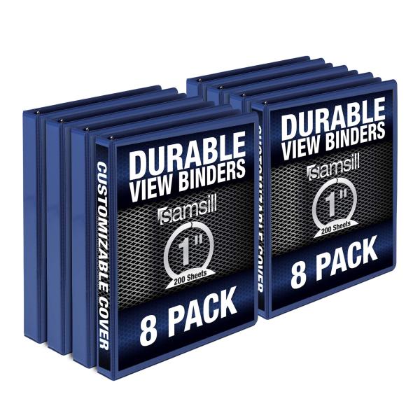 ・SCHOOL SUPPLIES AND OFFICE SUPPLIES - Each 3 ring durable binder is made with strong polypropylene and THICKER chipboar...