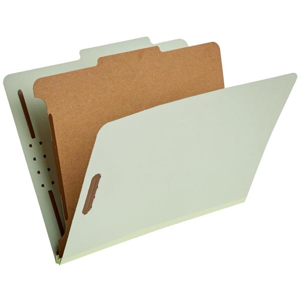 ・Classification file folders in Green (10-pack), each with 1 internal divider; ideal for letter size 8.5 x 11-inch docum...