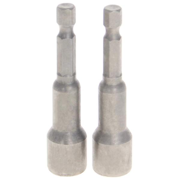・差込角1/4インチ六角軸対応 9mm マグネットナットセッタードライバービット 2本セット・全長65mm（約2.56インチ）、各種クイックチェンジチャック・ドリル・ドライバーに対応・クロムバナジウム鋼製、サンドブラスト仕上げで高硬度・耐食...