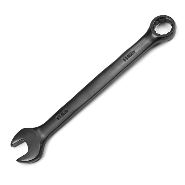 Utoolmartのラチェットコンビネーションレンチ。対辺11mm、12角メガネ側、全長145mm、ブラック電着塗装仕上げ（1本入り）。鍛造・熱処理クロムバナジウム鋼製。電着塗装で高耐食性。12角設計でボルト頭を保護。DIY・家庭メンテナン...