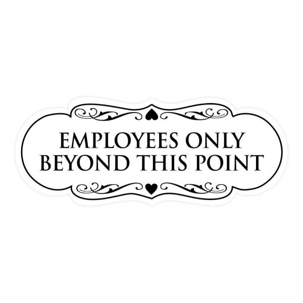・美しくデザインされたサイン ByLITA Designer Employees Only Beyond this point Signes 自宅、オフィス、ビジネス、学校に。・寸法:高さ2インチ x 幅5インチ・プレミアムレーザー彫刻プラ...