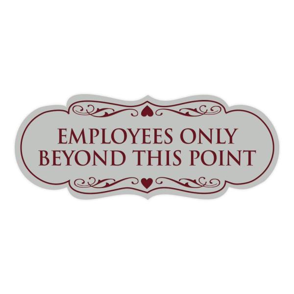 ・美しくデザインされたサイン ByLITA Designer Employees Only Beyond this point Signes 自宅、オフィス、ビジネス、学校に。・寸法:高さ2.75インチ x 幅7インチ・プレミアムレーザー彫...