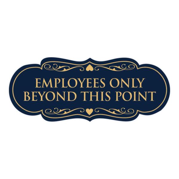 ・美しくデザインされたサイン ByLITA Designer Employees Only Beyond this point Signes 自宅、オフィス、ビジネス、学校に。・寸法:高さ2.75インチ x 幅7インチ・プレミアムレーザー彫...