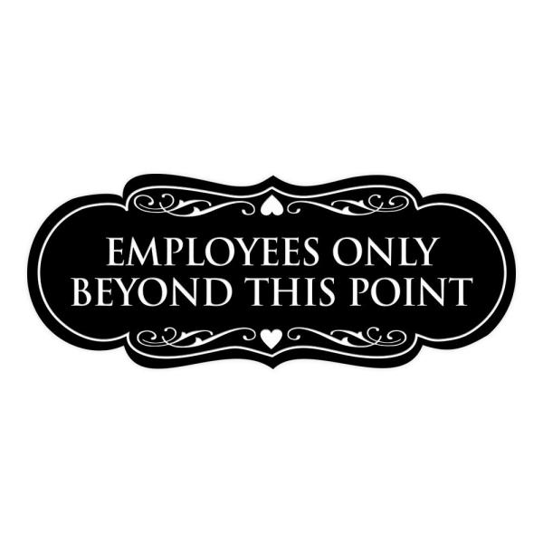 ・美しくデザインされたサイン ByLITA Designer Employees Only Beyond this point Signes 自宅、オフィス、ビジネス、学校に。・寸法:高さ2インチ x 幅5インチ・プレミアムレーザー彫刻プラ...