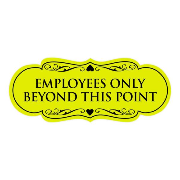 ・美しくデザインされたサイン ByLITA Designer Employees Only Beyond this point Signes 自宅、オフィス、ビジネス、学校に。・寸法:高さ2インチ x 幅5インチ・プレミアムレーザー彫刻プラ...